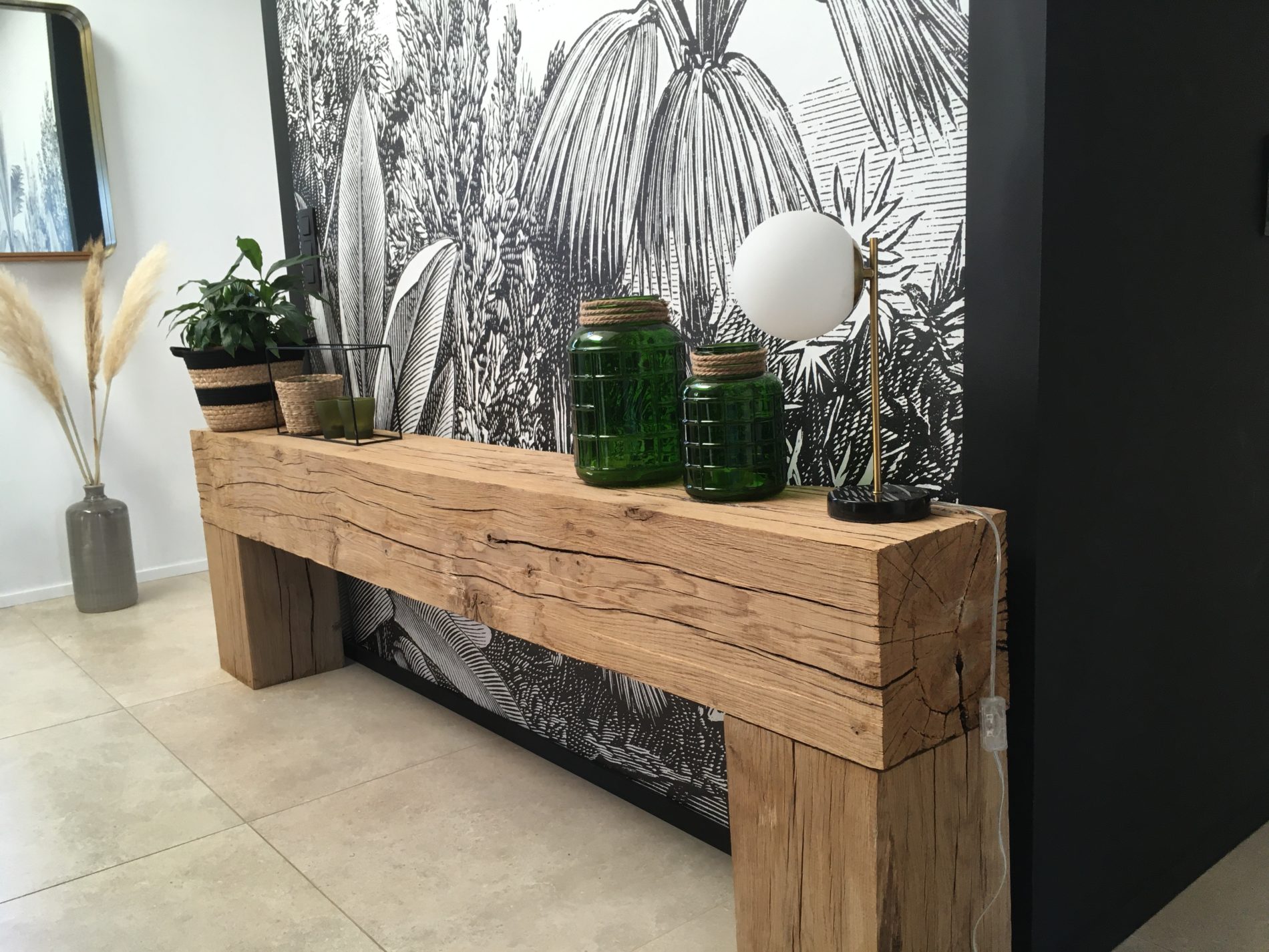 Console en Chêne Rustique - Delta bois : Négoce et Commerce de Bois